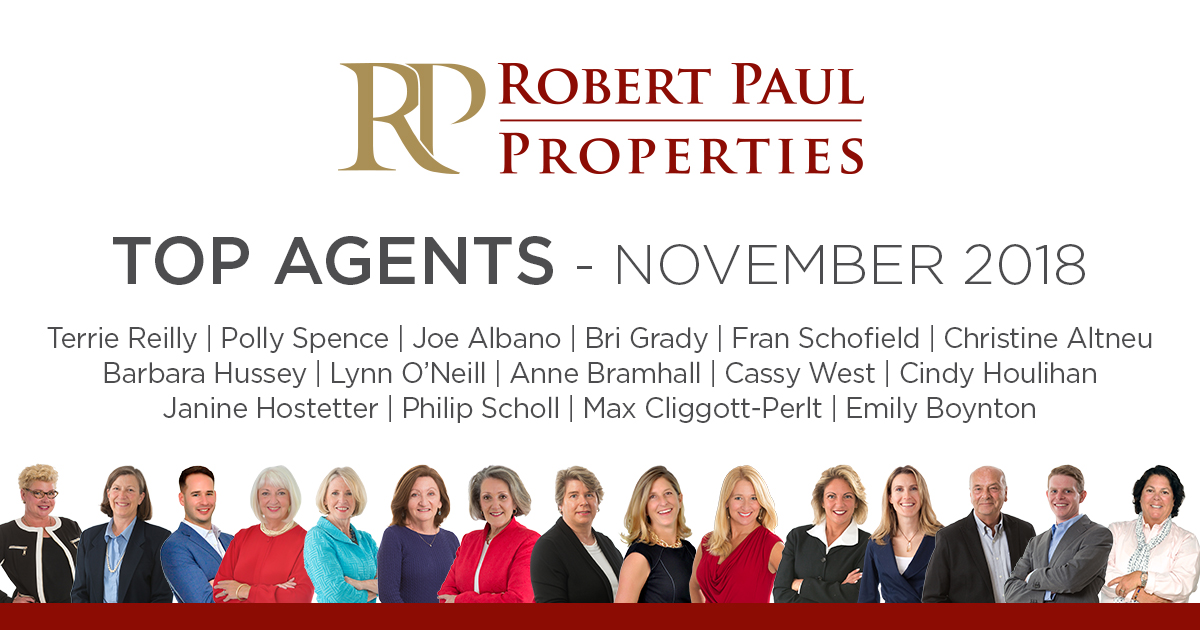 Robert Paul's Top Agents - November 2018 - Robert Paul Properties Blog